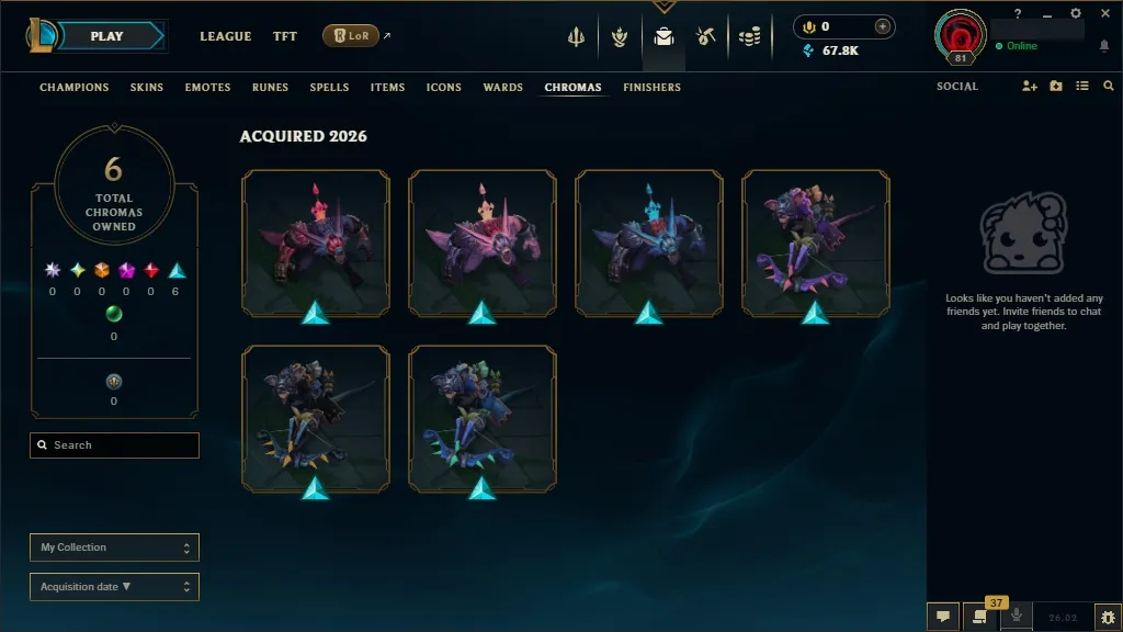 [EUW] ☑️ 94 Champions 13 Skins Level 81 ⭐ 67886 BE Instant Delivery ...
