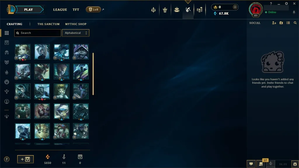 [EUW] ☑️ 94 Champions 13 Skins Level 81 ⭐ 67886 BE Instant Delivery ...