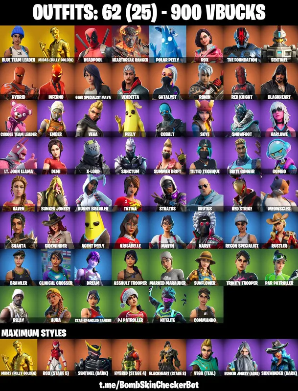 62 Skins |PC/PSN/XBOX| Midasd (GOLD) | Blue Team Leader | Red Knight ...