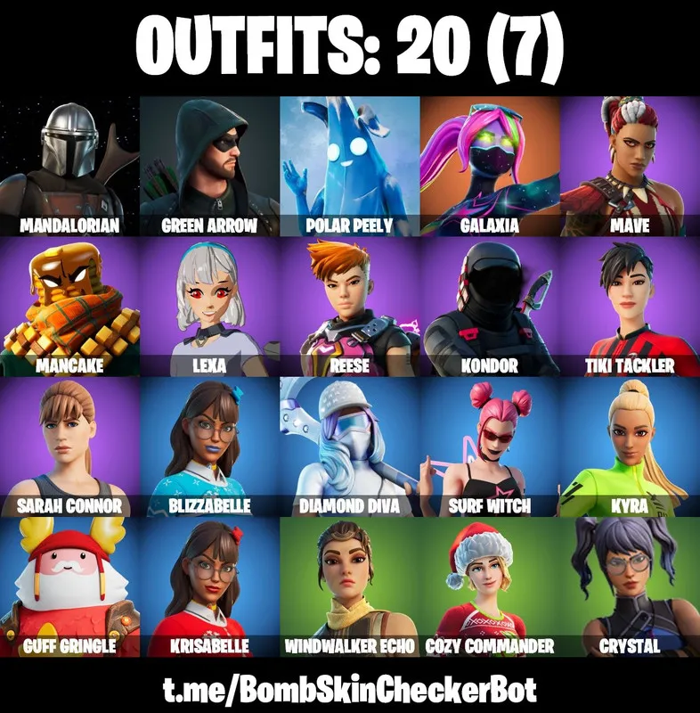 20 Skins |PC/PSN/XBOX| Surf Witch | Galaxia | Crystal | Polar Peely ...