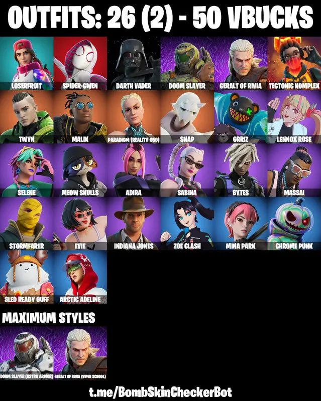 26 Skins |PC/PSN/XBOX| Spider Gwen | Darth Vader | Meow Skulls | Doom ...