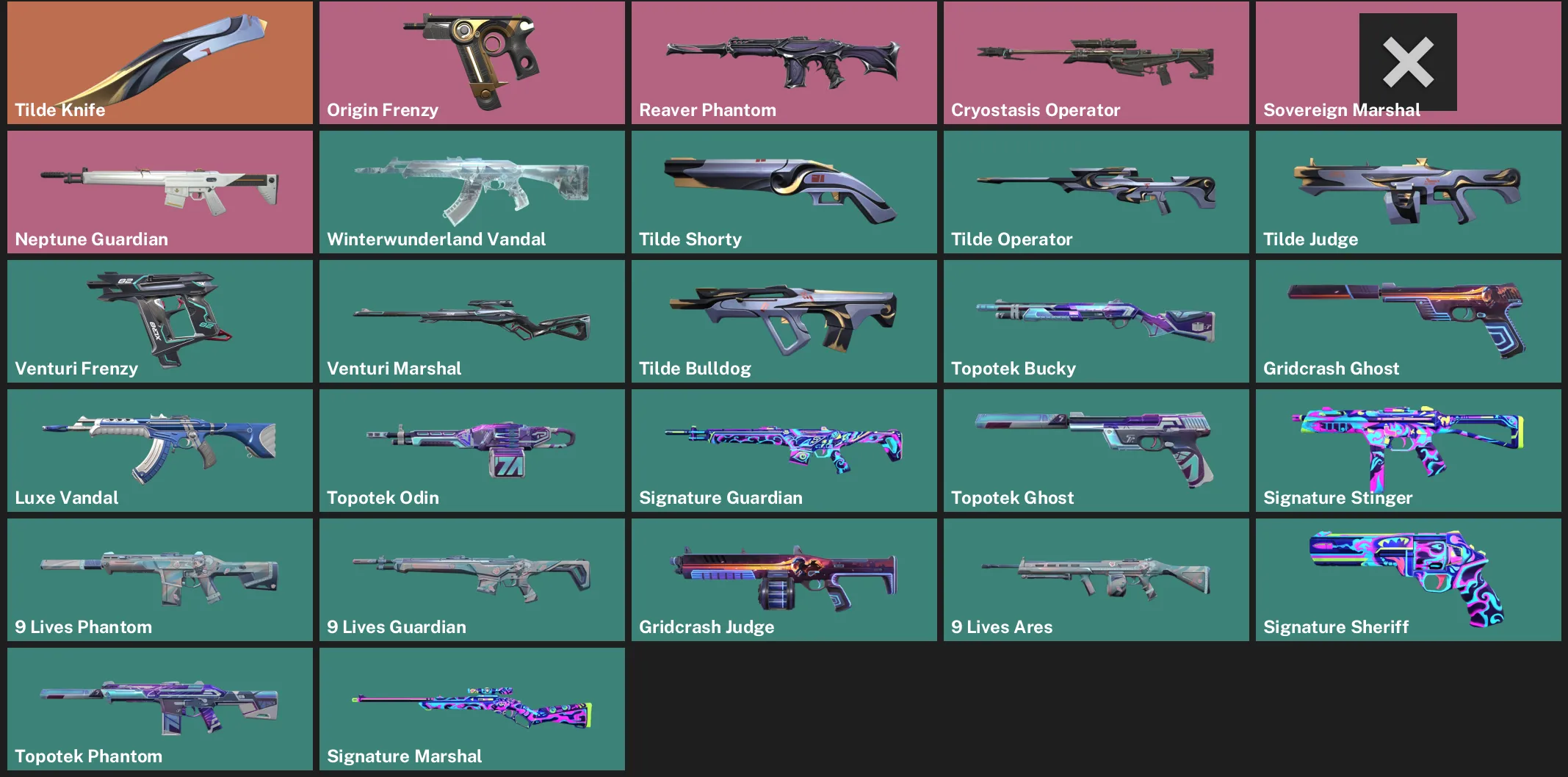 🌏AP 🎮 UNRANKED 🔪 Tilde Knife Origin Frenzy ⚡ Reaver Phantom Cryostasis ...