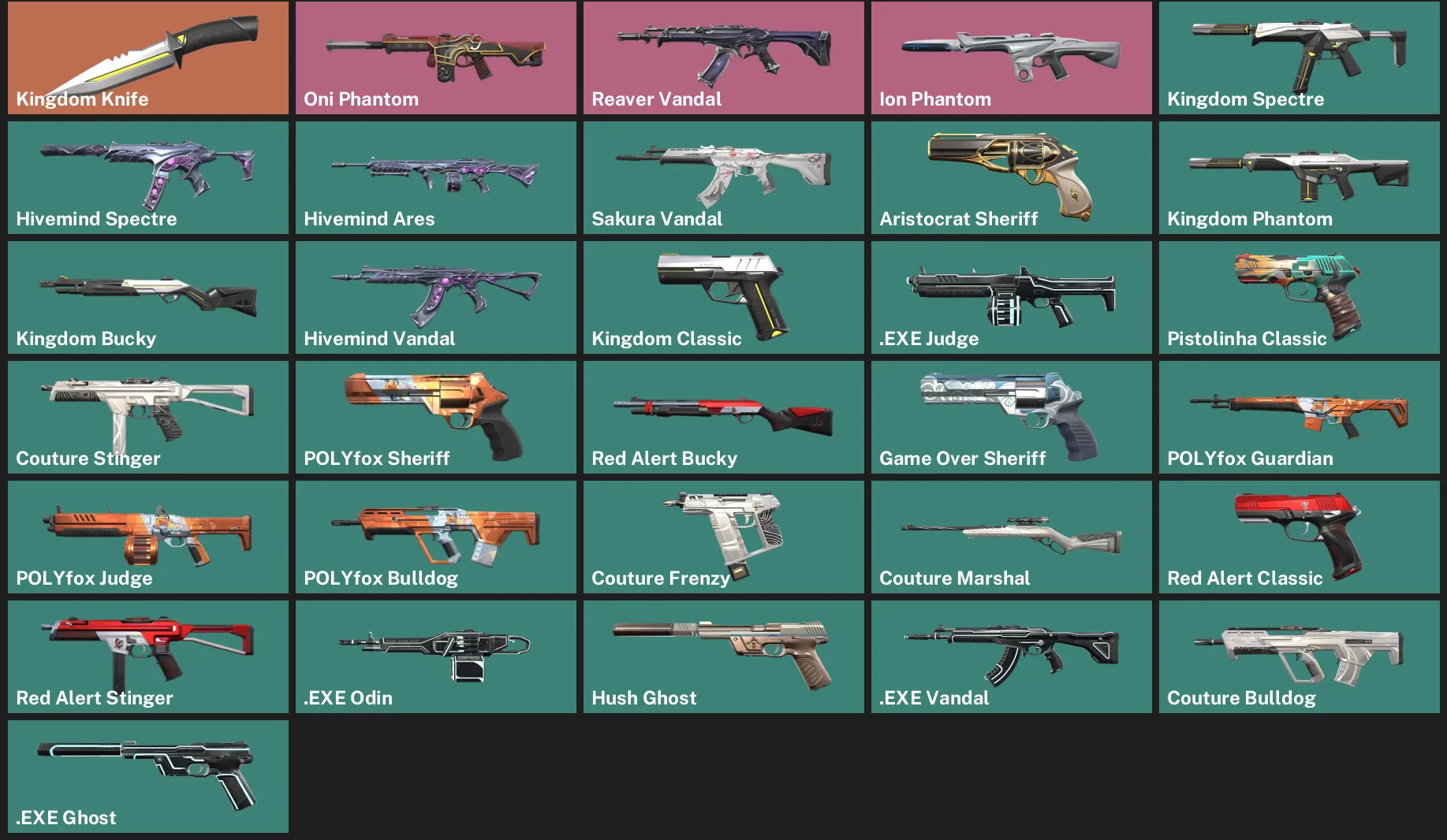 🌍EU 🎮 RANKED READY 🔪 Kingdom Knife 🐉 Oni Phantom ⚡ Reaver Vandal Ion ...