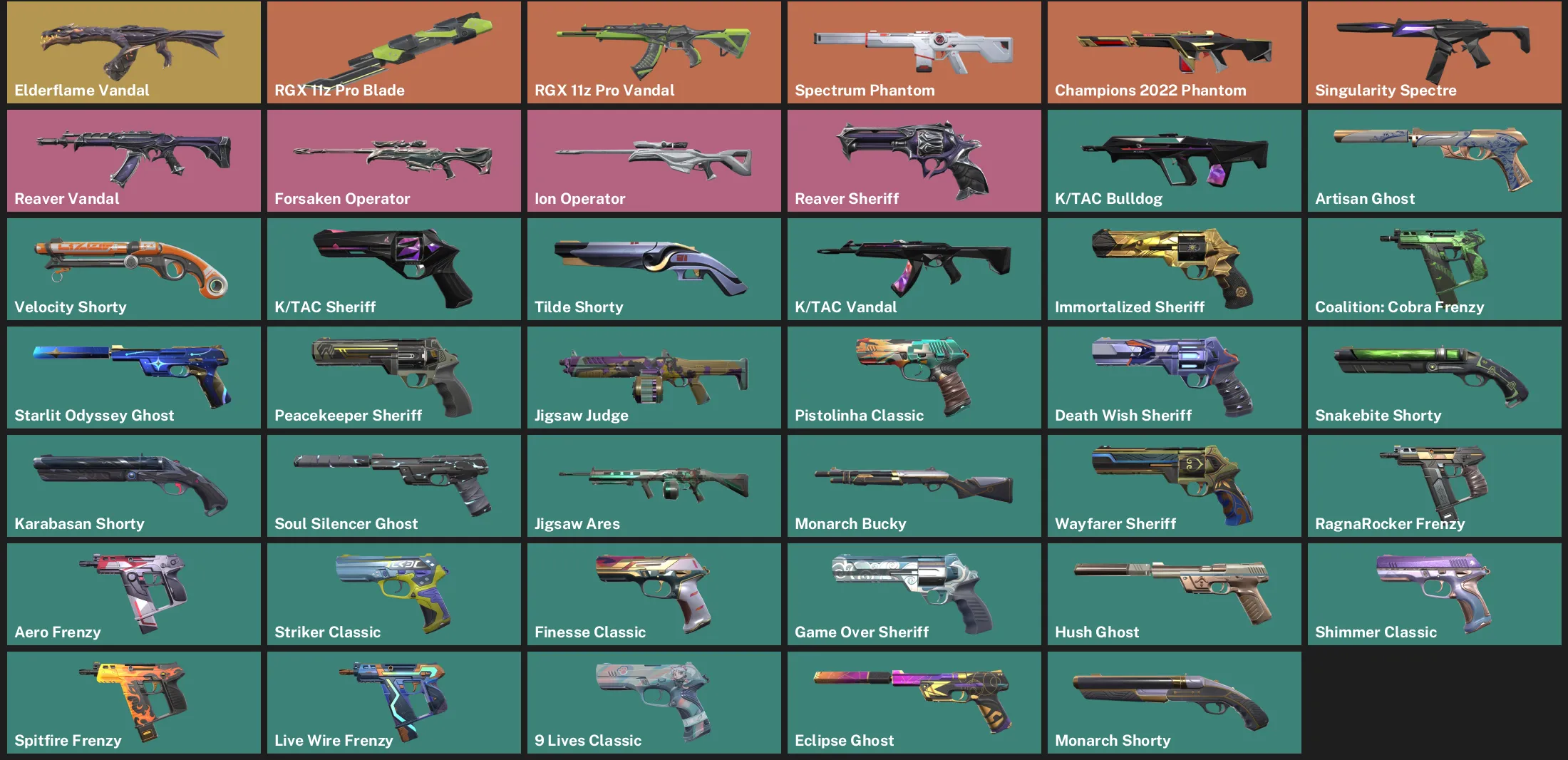 🌏AP 🎮 RANKED READY 🐲 Elderflame Vandal RGX 11z Pro Blade RGX 11z Pro ...